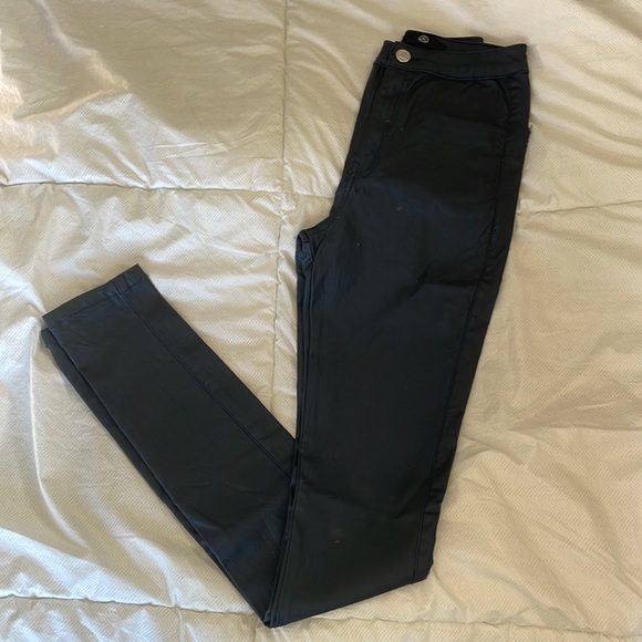 Missguided | Pants & Jumpsuits | Navy Skinny Leather Pants | Poshmark